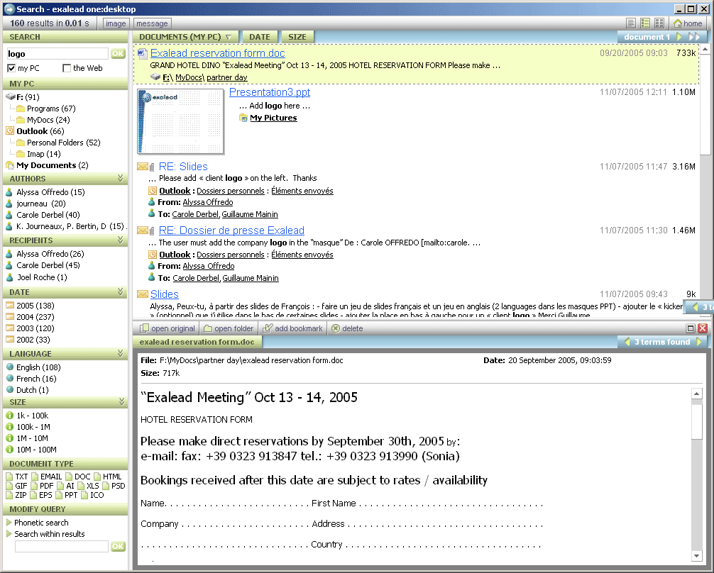 Recherche locale avec Exalead Desktop – BPM Bulletin